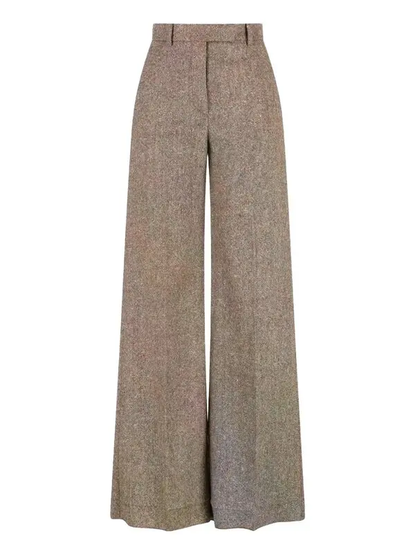Valentino Garavani Welt-pockets Wool Trousers - Neutrals