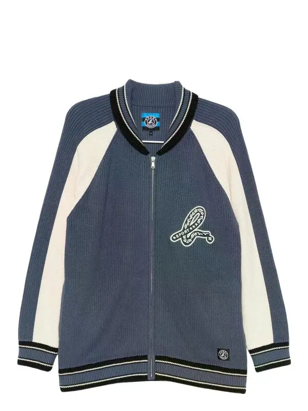 SPORT B. BY AGNÈS B. Logo-embroidered Cardigan - Blue