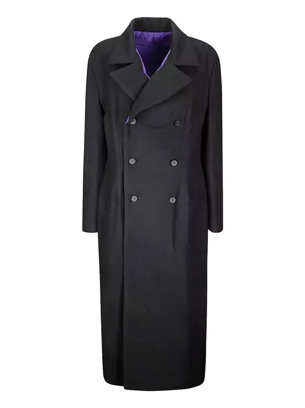 Yohji Yamamoto Double-breasted Coat - Black