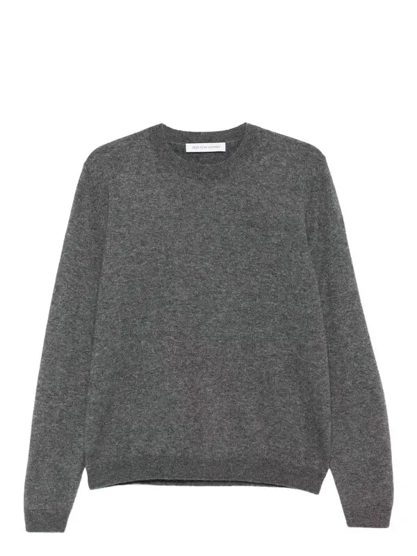 Iris Von Arnim Crew-neck Fine Knit Sweater - Grey