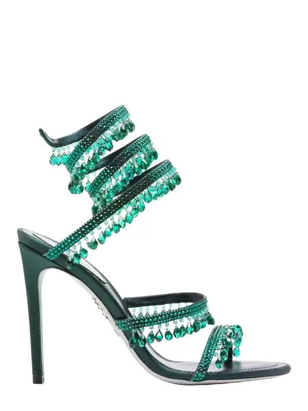 Rene Caovilla 105mm Chandelier Sandals - Green