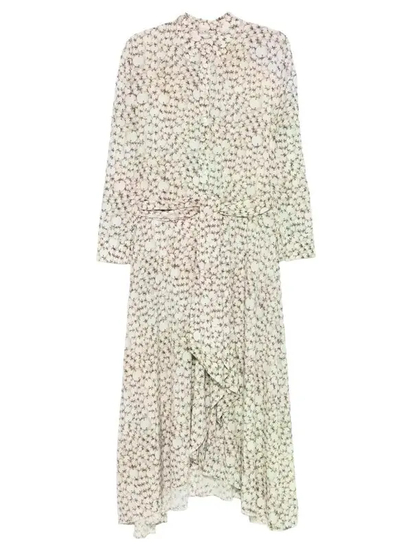 Isabel Marant All-over Printed Silk Maxi Dress - Neutrals