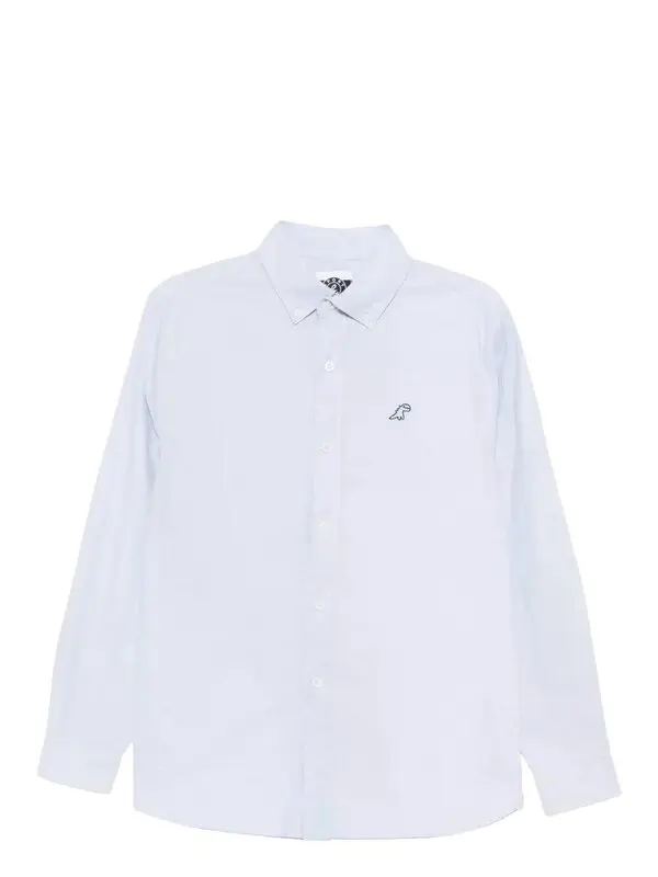 AGNES B. Dino-embroidered Shirt - Blue
