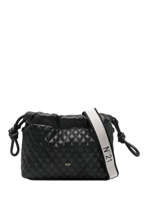 N°21 Quilted Cross Body Bag - Black