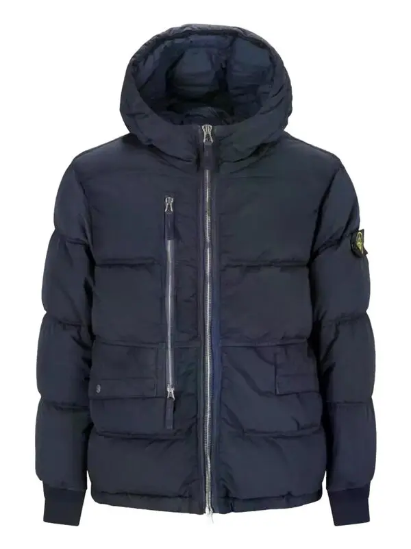 Stone Island Hooded Puffer Jacket - Blue