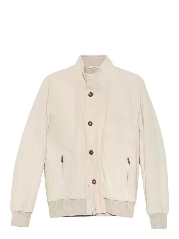 BARBA NAPOLI Buttoned Zip-pocket Jacket - Neutrals