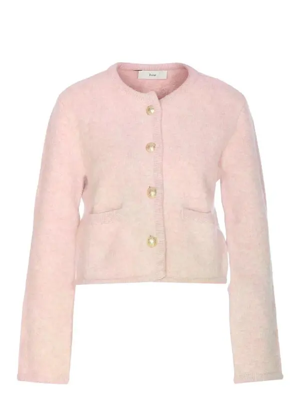 DUNST Bouclé Cardigan - Pink