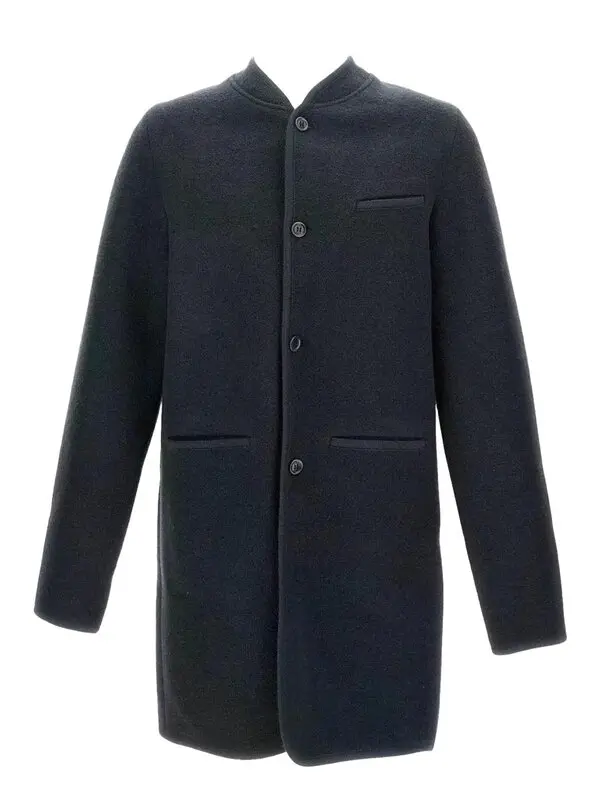 RIER Buttoned Coat - Black