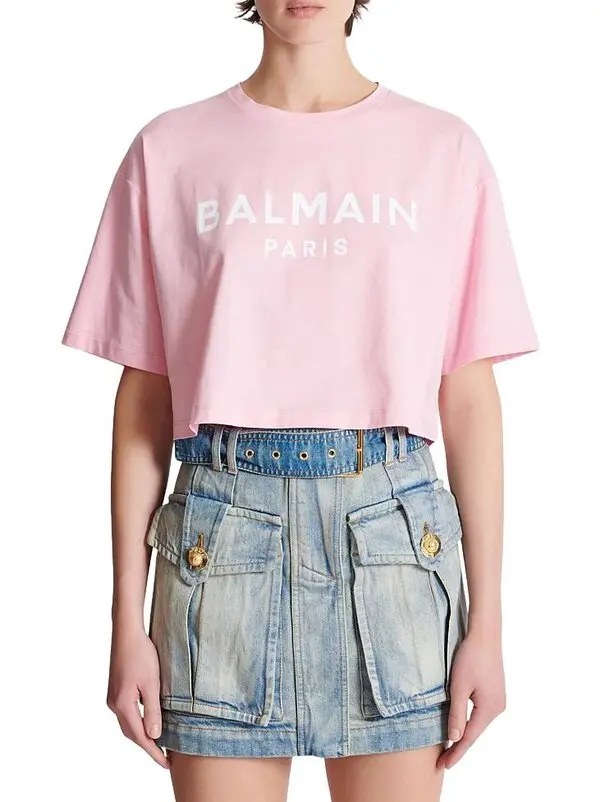 Balmain T-shirt With Paris Print - Multicolor