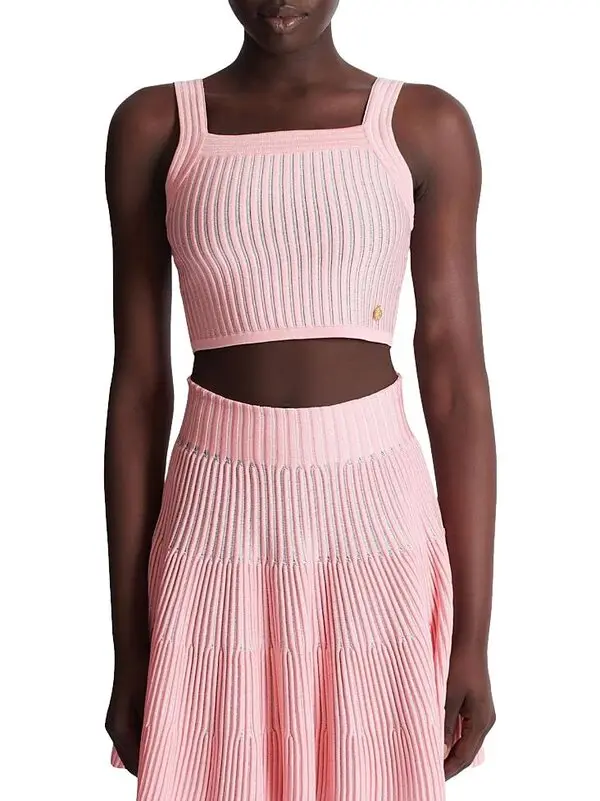 Balmain Textured Knit Top - Pink