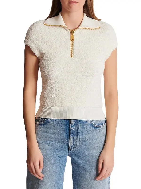 Balmain Tweed Top - Beige