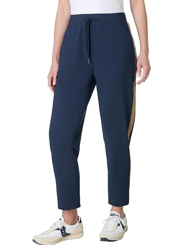 Sweaty Betty Explorer Side Stripe Drawstring Pants - Navy Blue