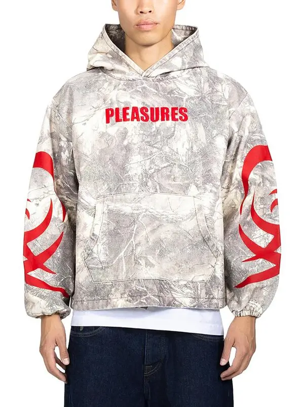 PLEASURES Hunt Canvas Camouflage Poncho Hoodie - Camo