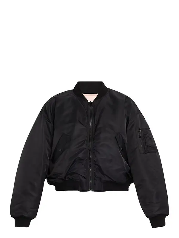 FRAME Nylon Bomber Jacket - Black