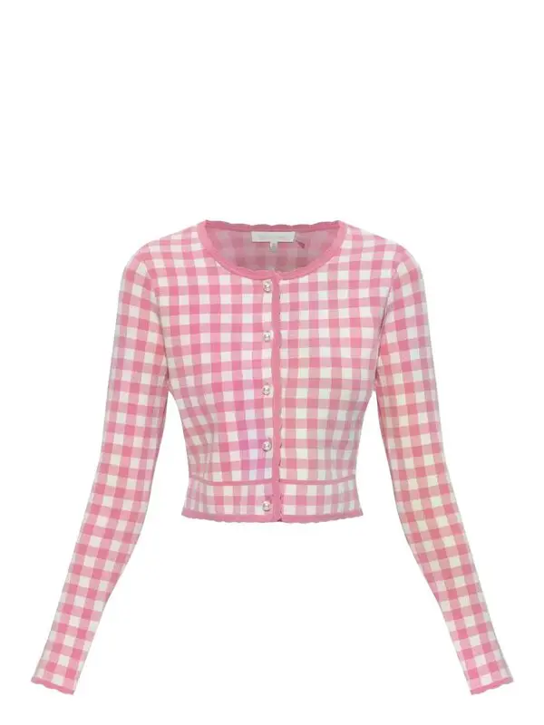 LoveShackFancy Pearl-button Cardigan - Pink