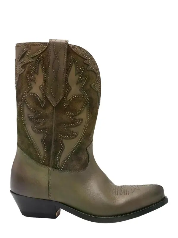 GOLDEN GOOSE Suede-appliqué Boots - Neutrals