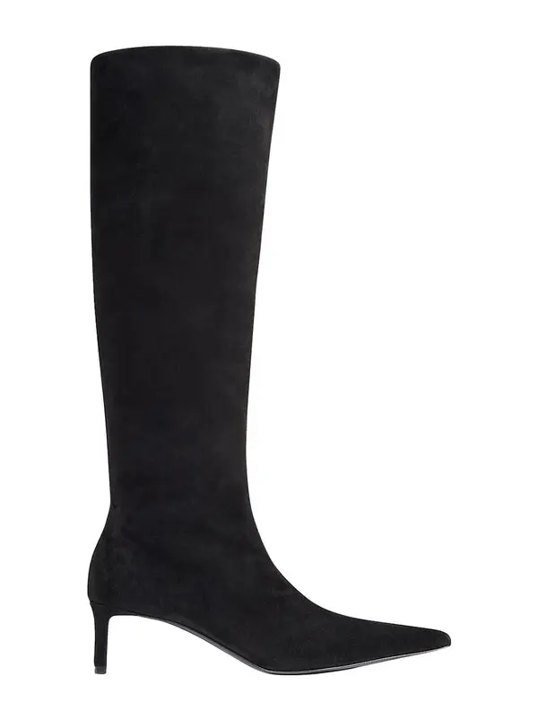 Khaite Ona Suede Knee-high Boots - Black