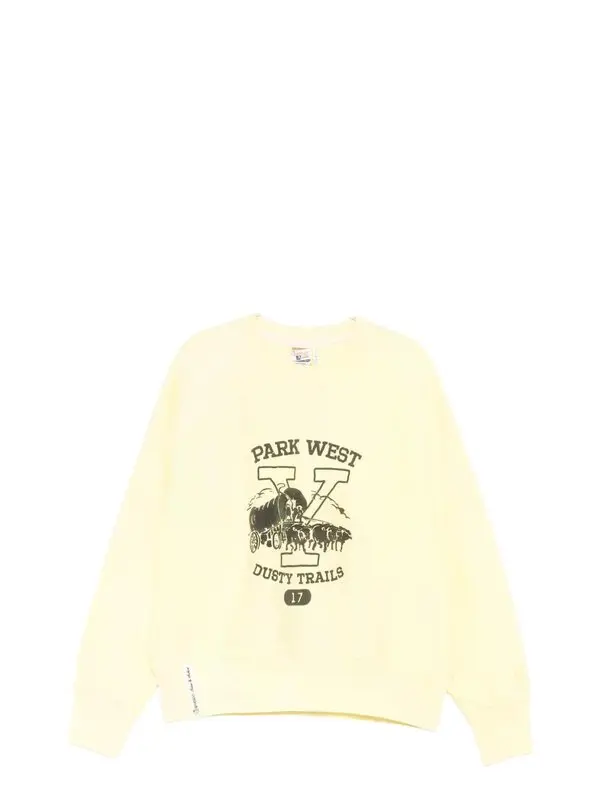 Champion Graphic Print Fleece Sweatshirt - Yellow