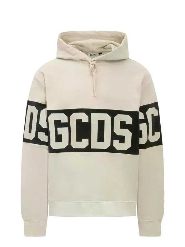 Gcds Logo Band Hoodie - Neutrals