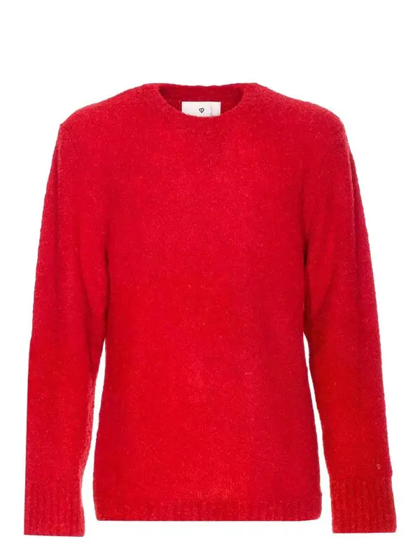 SEVEN GAUGE Crew-neck Long-sleeves Sweater - Red