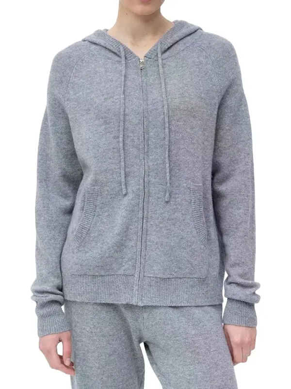 Max & Moi Hooded Zip-up - Grey
