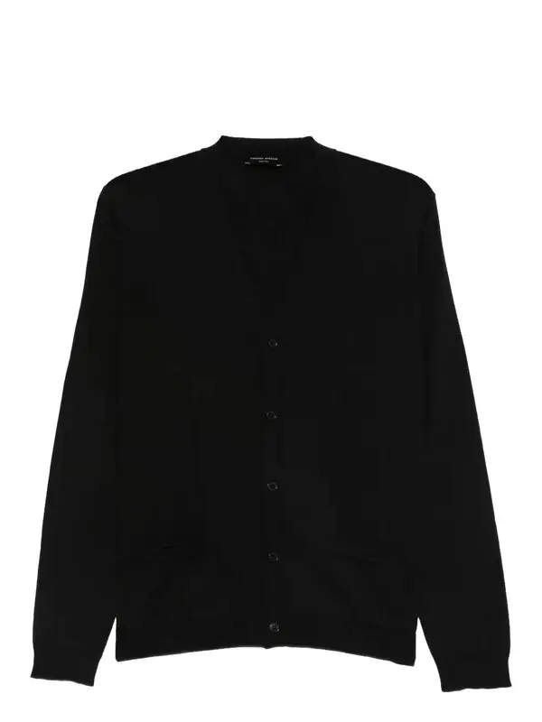 ROBERTO COLLINA Fine-knit Cardigan - Black