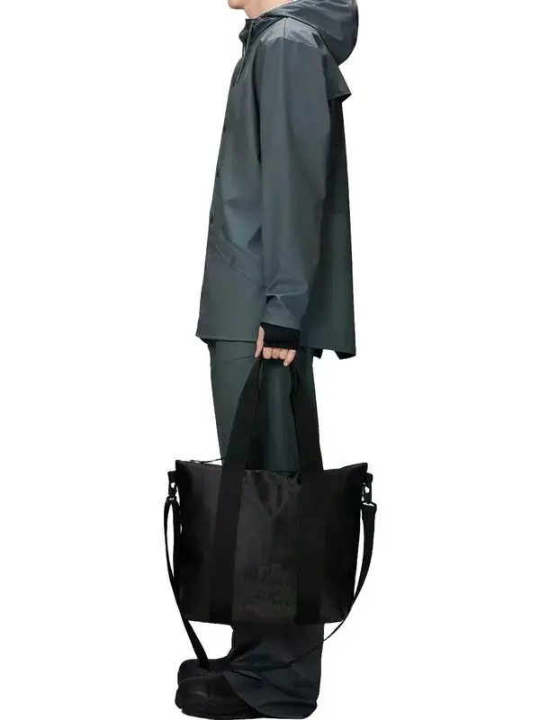 Rains Mini Tote Bag With Detachable Strap - Black