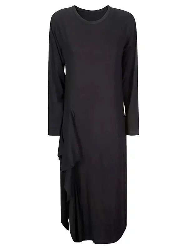Yohji Yamamoto Draped Maxi Dress - Black