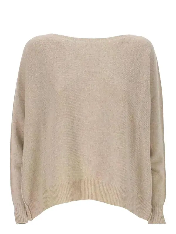 D.exterior Boat-neck Sweater - Neutrals
