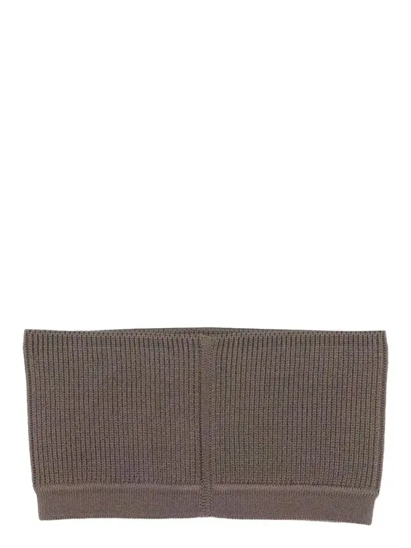 Rick Owens Fine-ribbed Cropped Top - Brown