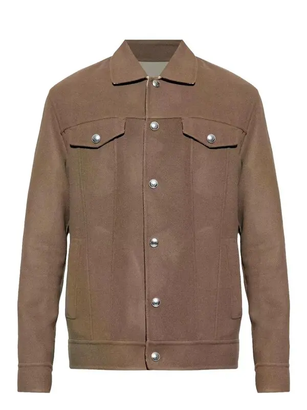 Eleventy Buttoned Wool Jacket - Brown