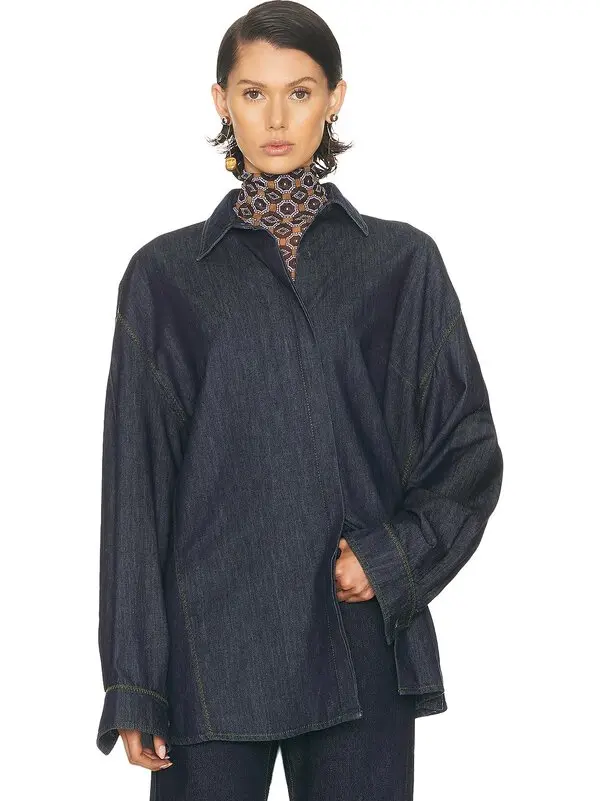 Dries Van Noten Camis Shirt - Indigo