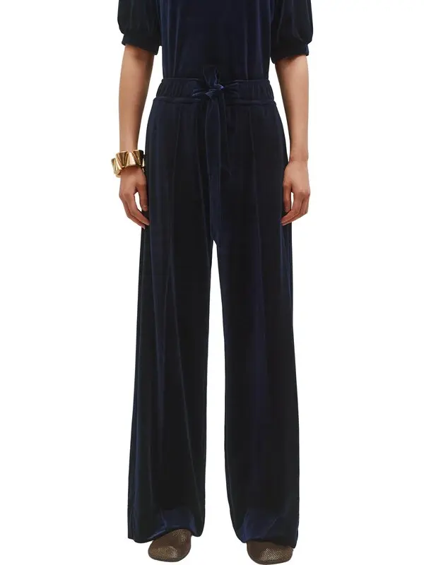 ME+EM Velour Track Pant - Evening Blue