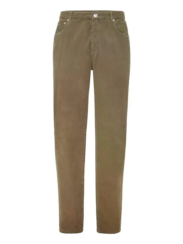 Brunello Cucinelli Belt-loops Trousers - Green