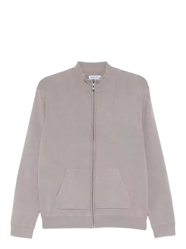 ANTONY MORATO Fine-ribbed Zip-up Jacket - Neutrals