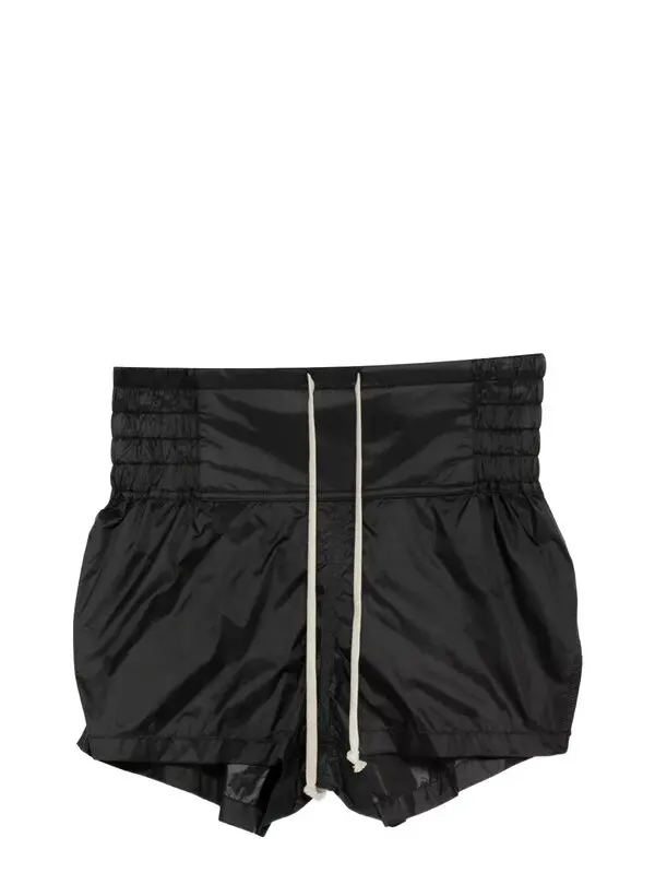 Rick Owens Shirred Drawstring-waist Boxing Trousers - Black