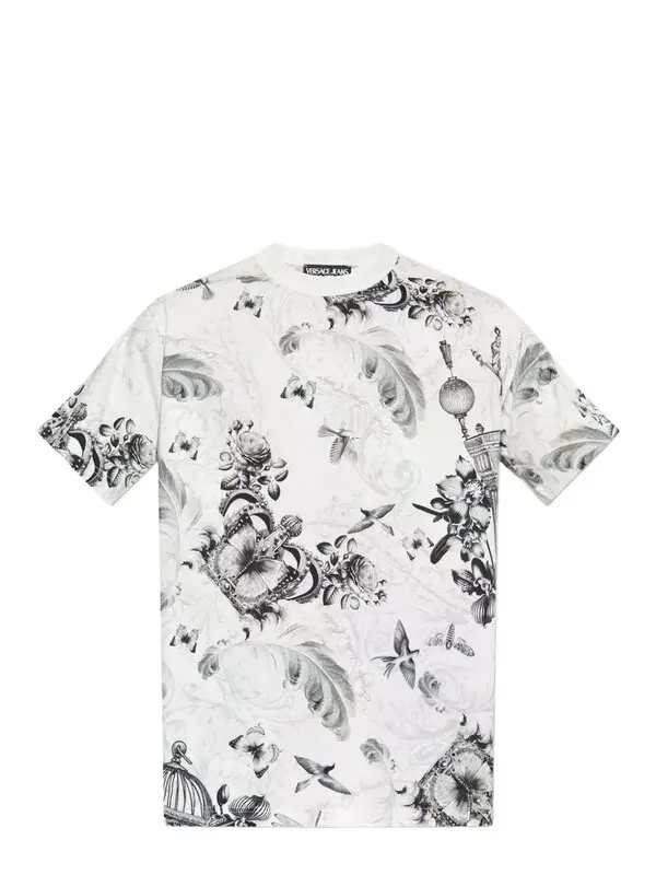Versace Short-sleeved Cotton T-shirt - White