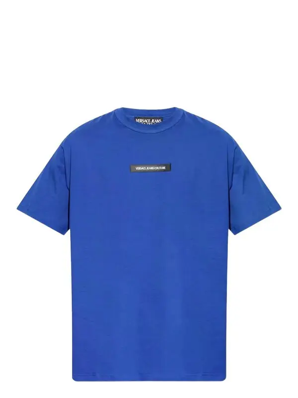 Versace Logo-appliqué T-shirt - Blue