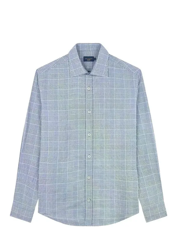 Paul & Shark Checkered Cotton Shirt - Blue