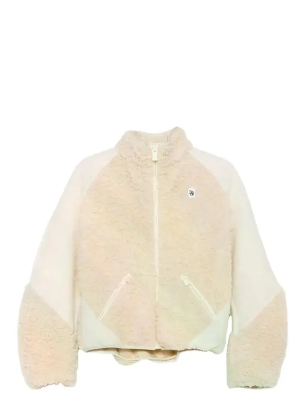 Bacon Logo-patch Faux Fur Coat - Neutrals