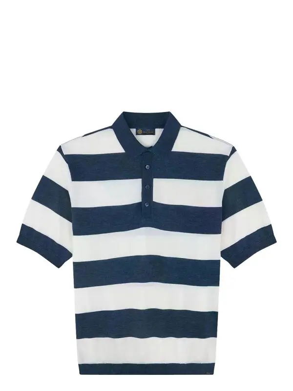 Paul & Shark Striped Polo Shirt - Blue