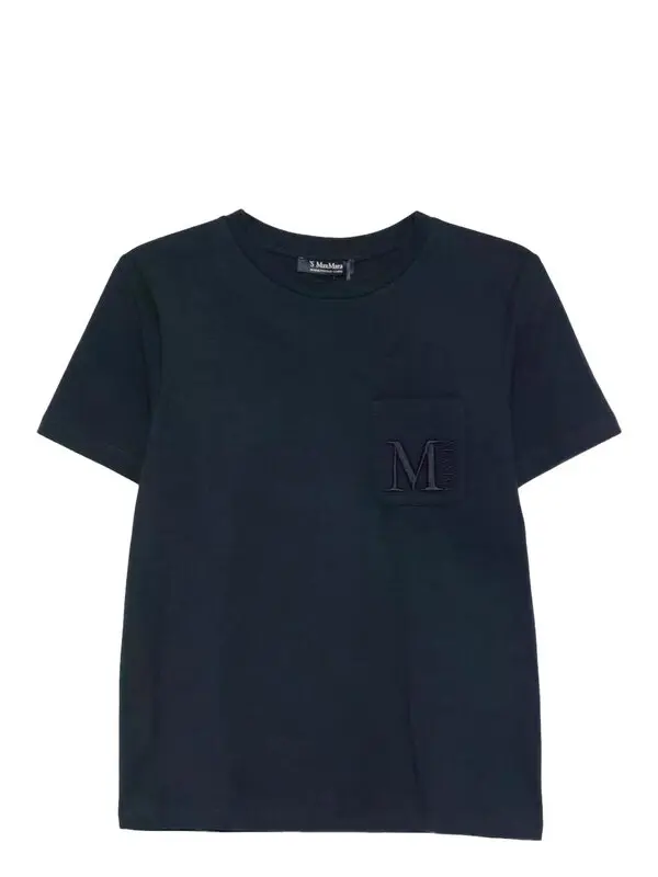 Max Mara Logo-embroidered T-shirt - Blue