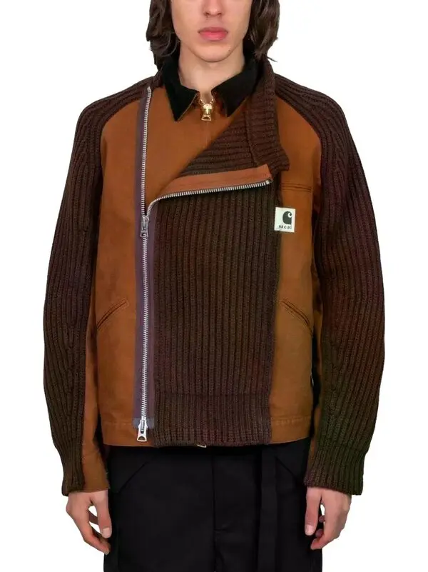 Sacai Long-sleeves Jacket - Brown