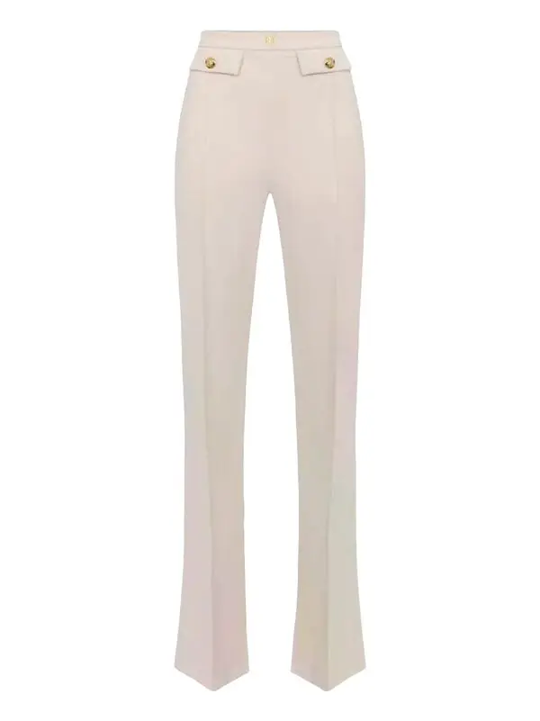Elisabetta Franchi Button-detailed Trousers - Neutrals