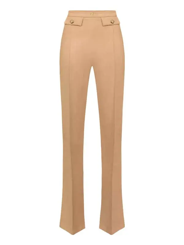 Elisabetta Franchi Button-detailed Trousers - Neutrals