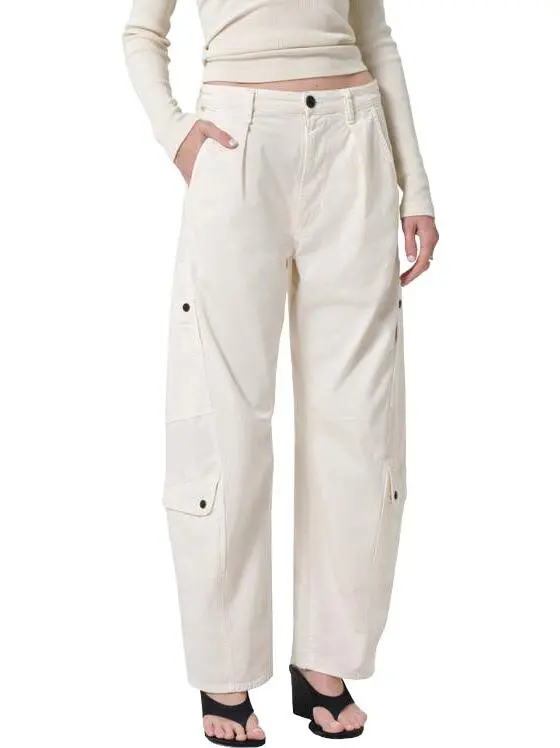 Citizens Of Humanity Flight Barrel Leg Cargo Pants - Plaster Cream