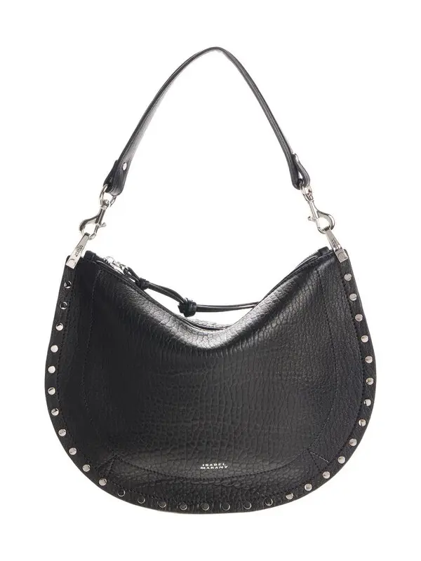 Isabel Marant Oskan Soft Leather Shoulder Bag - Black/silver