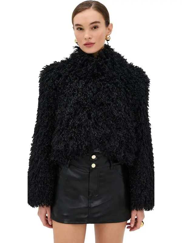 Apparis Ginette Shearling Jacket - Noir