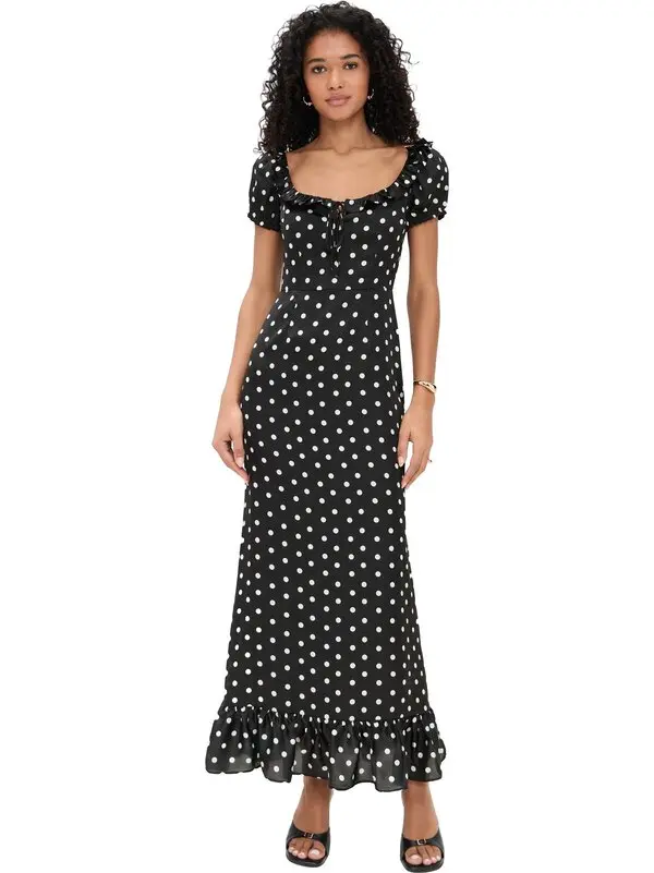 DAMARIS BAILEY Delores Maxi Dress - Black Polka Dot