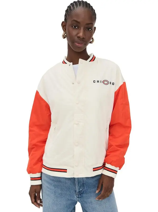 Terez Colorblock Bomber Jacket - Bears Sugar Swizzle/orange